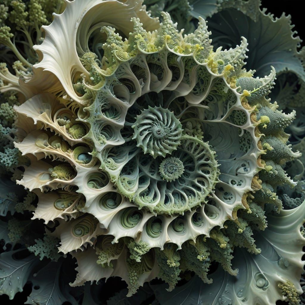 Fractals in Nautilus Shells: Hyper-Realistic Scien... - AI Art