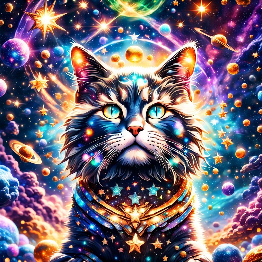 A cosmic cat - AI Generated Artwork - NightCafe Creator