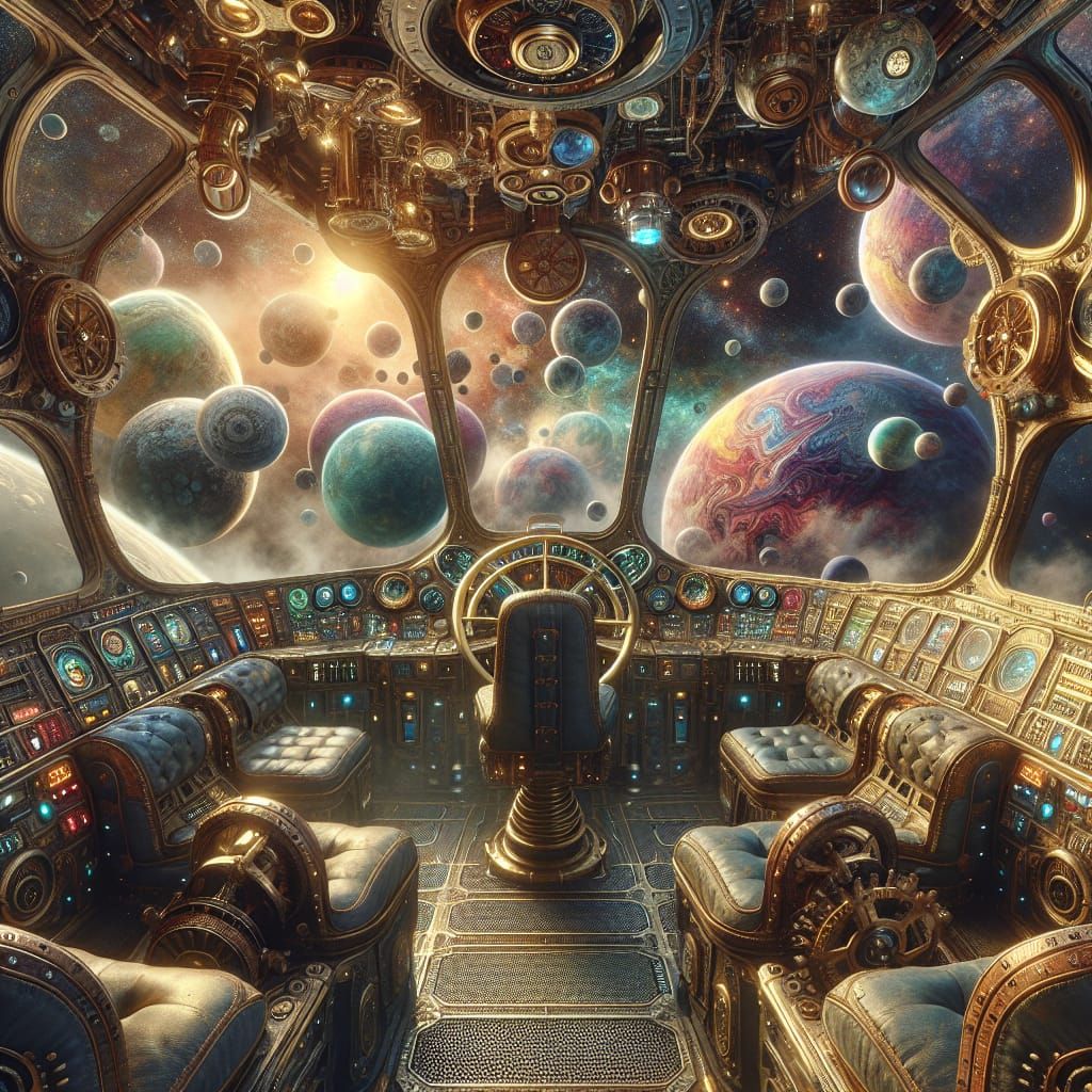 Steampunk Space Adventure - AI Generated Artwork - NightCafe Creator