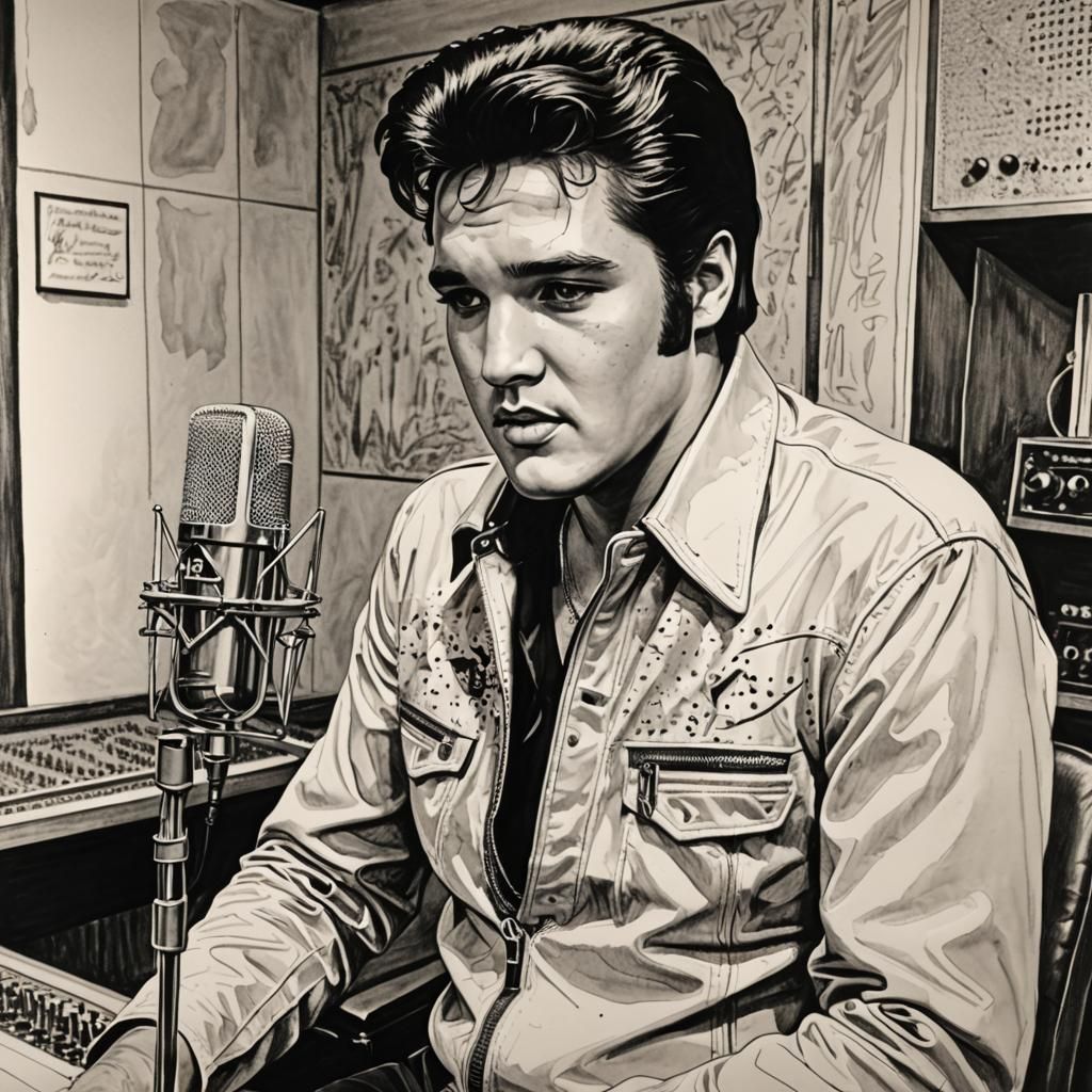 Elvis Presley - AI Generated Artwork - NightCafe Creator