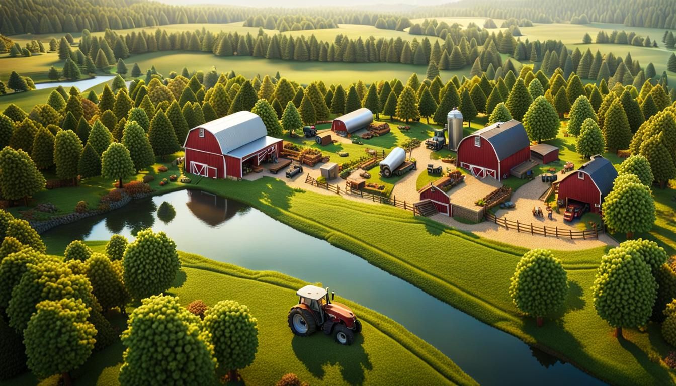 Farm - AI Generated Artwork - NightCafe Creator