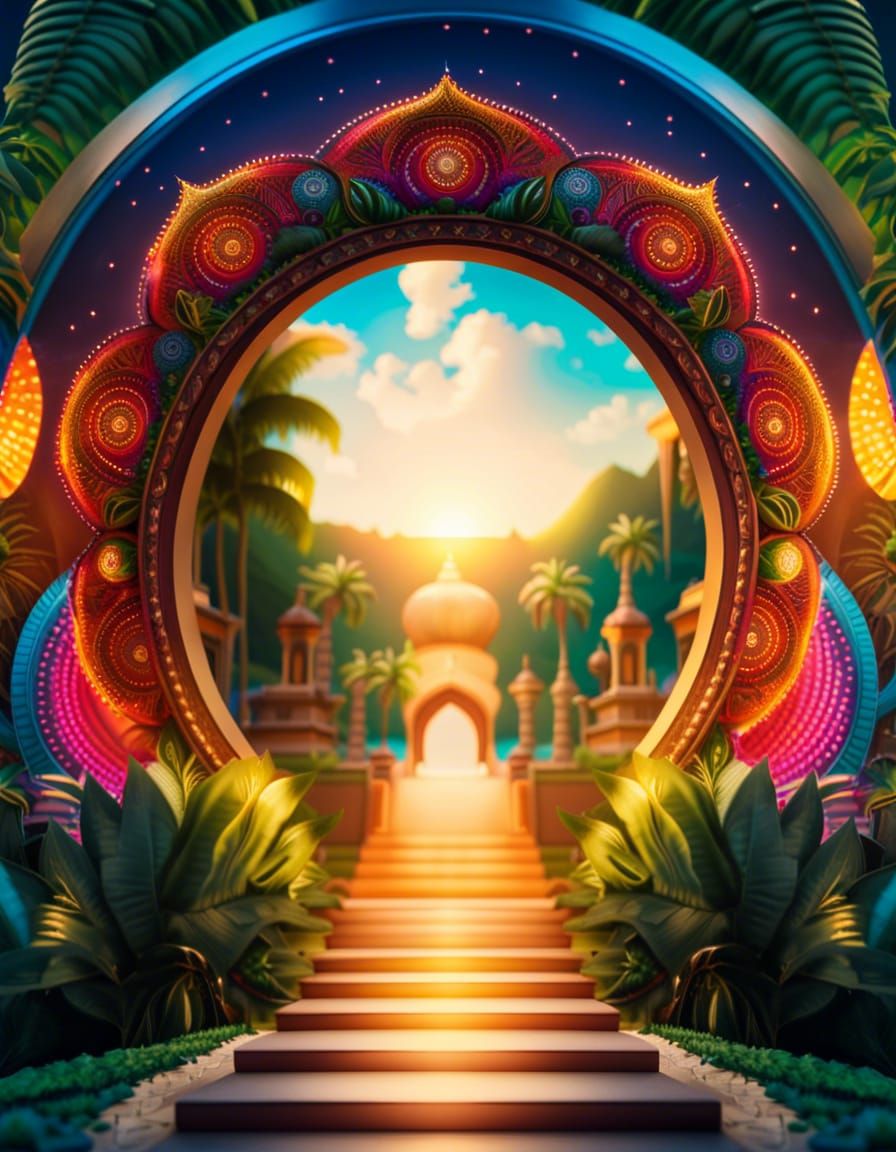 Mandala Gate - AI Generated Artwork - NightCafe Creator