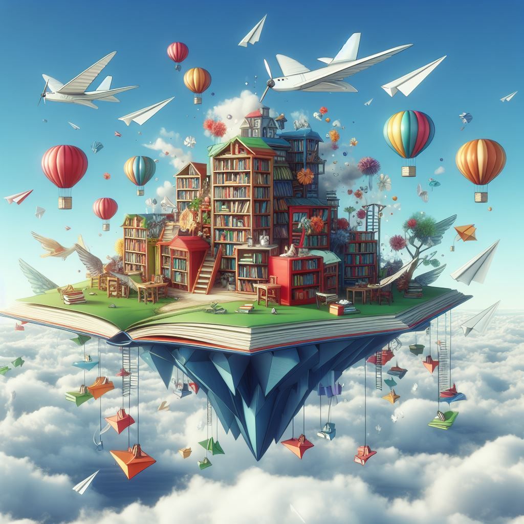 Library in the Clouds - AI Generated Artwork - NightCafe Creator