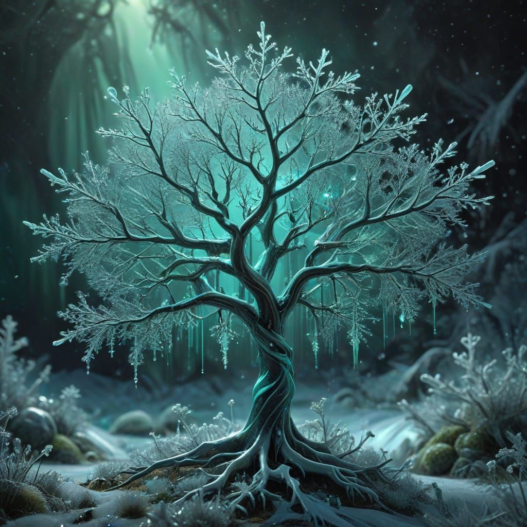 Fractals in Nature - Surreal Fractal Trees in Icy Landscapes...