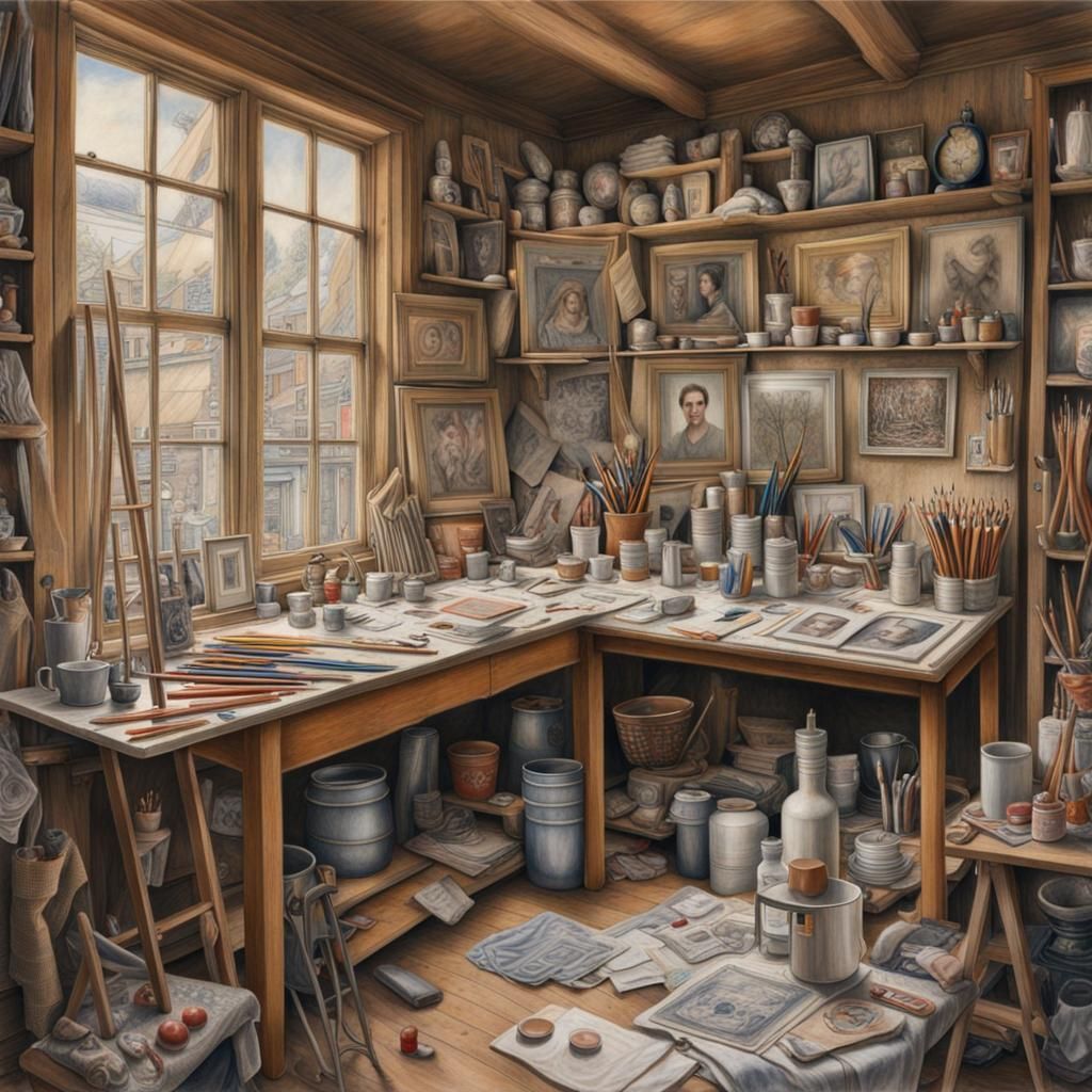 Artist Studio - AI Generated Artwork - NightCafe Creator