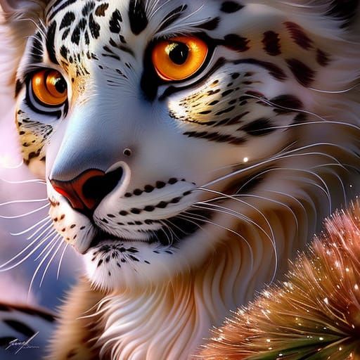 Snow leopard -hybrid 21 - AI Generated Artwork - NightCafe Creator