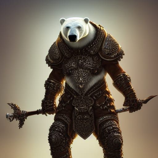 Complete Anthropomorphic polar bear, - AI Generated Artwork - NightCafe Creator