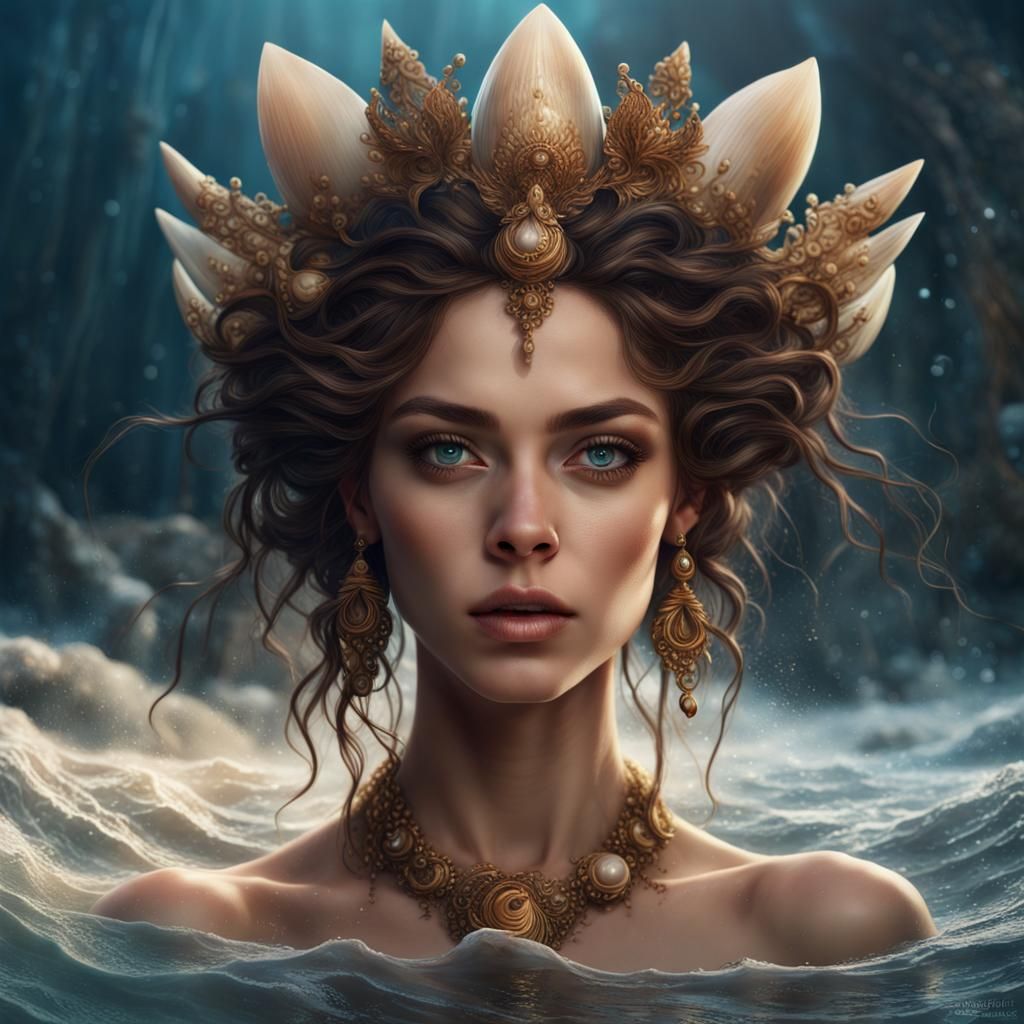 Seashells in the water - AI Generated Artwork - NightCafe Creator