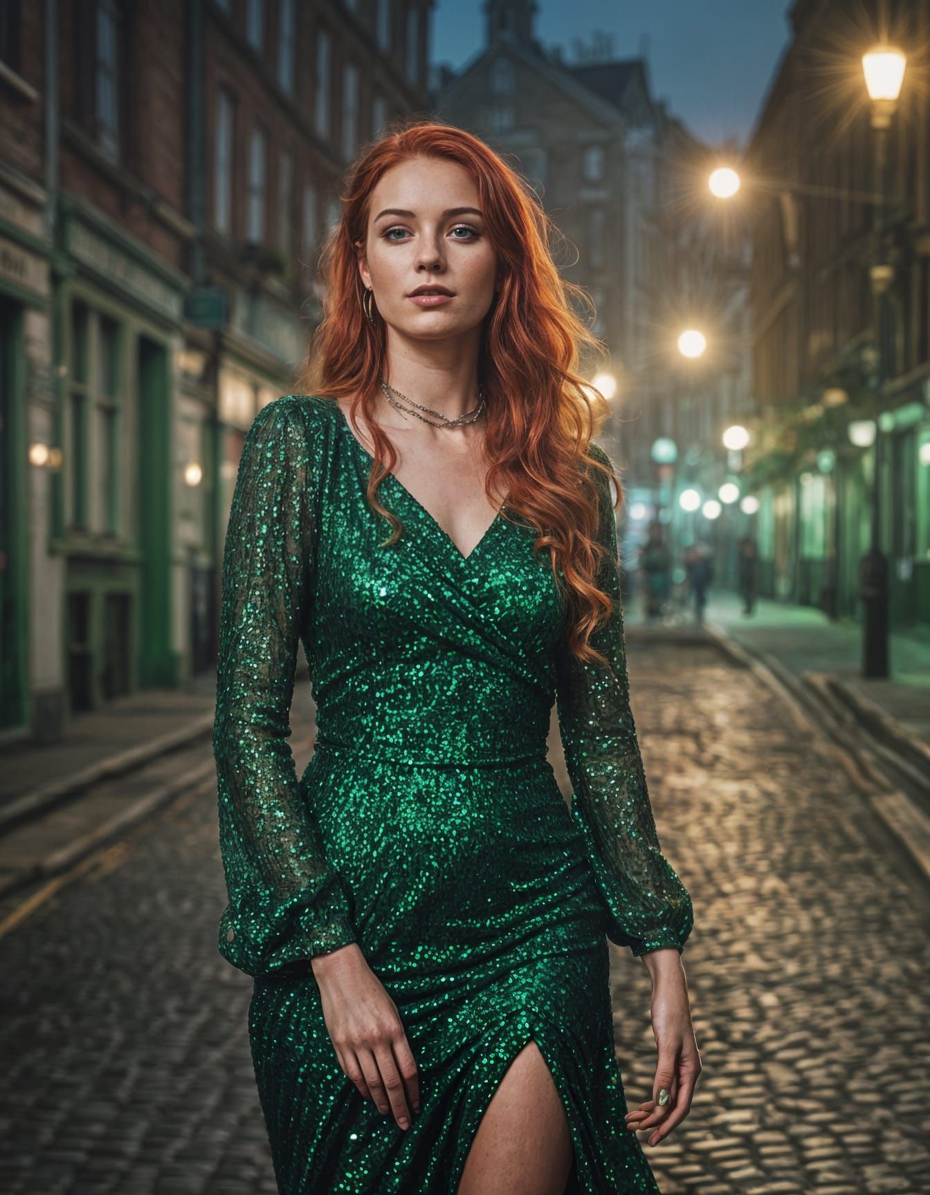 Modeling Shoot in Dublin. - Vibrant Red-Haired Model in Emer...