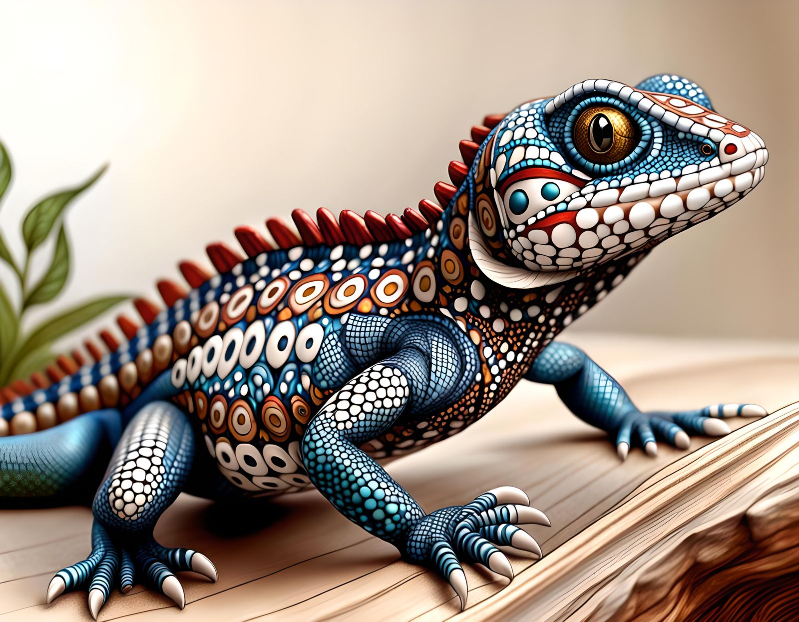 Zentangle Lizard - AI Generated Artwork - NightCafe Creator