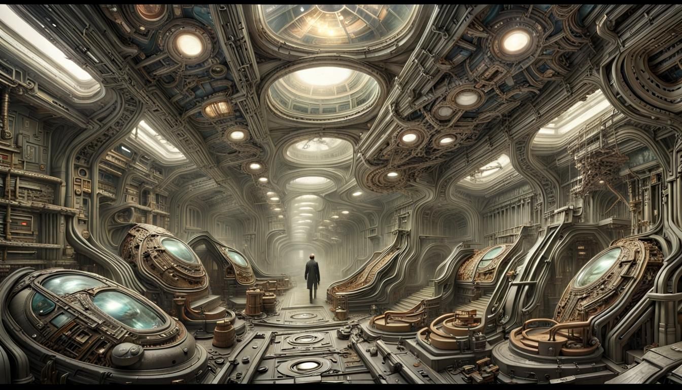 Alien spaceship interior - AI Generated Artwork - NightCafe Creator