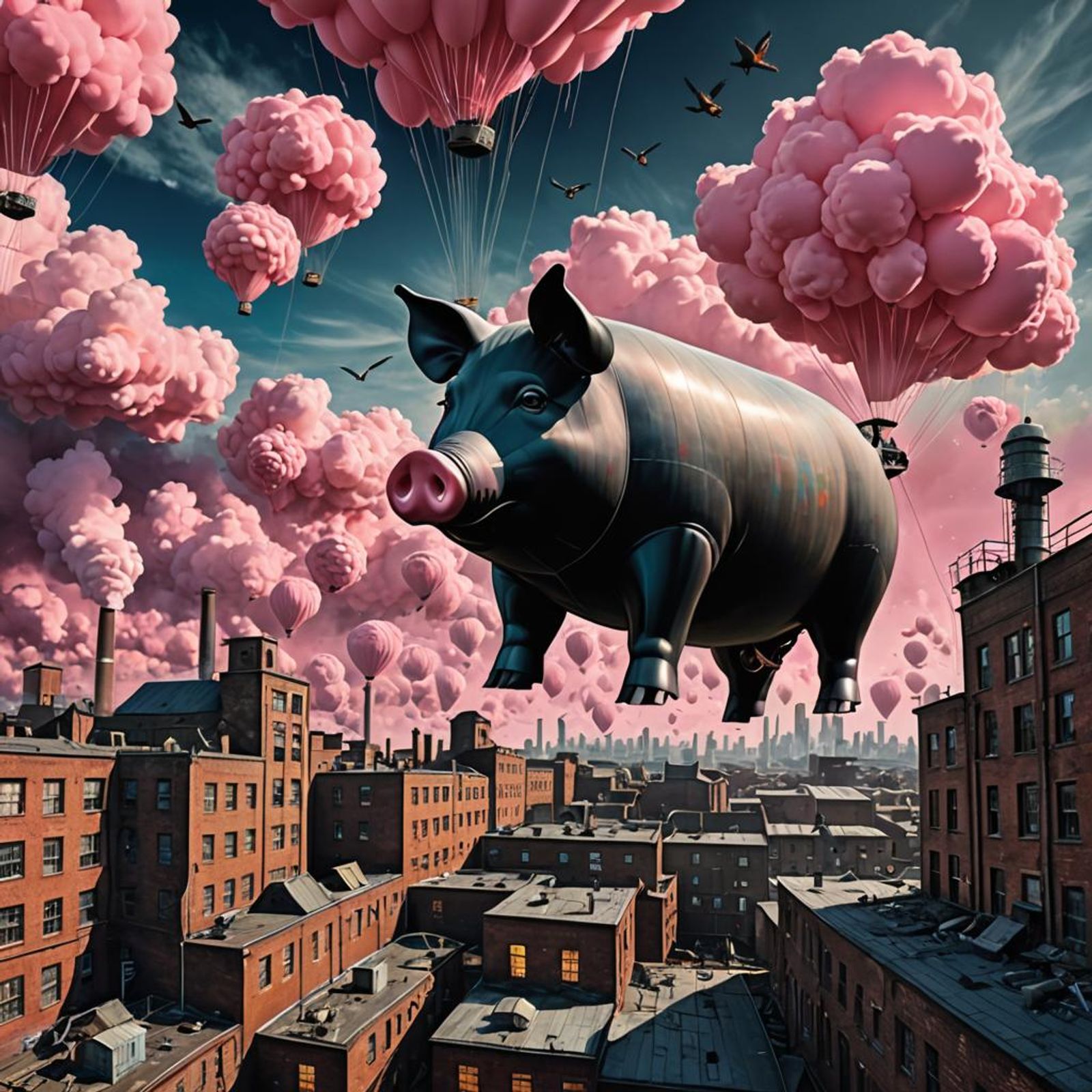 "P.I.G.S." (Inspired by Pink Floyd) - AI Generated Artwork - NightCafe ...