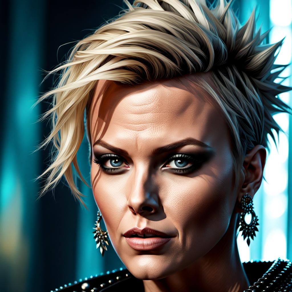 Punk Rock Girl - AI Generated Artwork - NightCafe Creator
