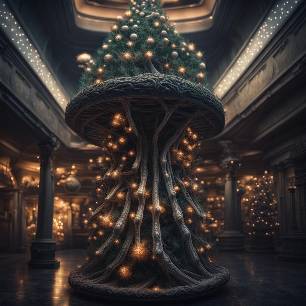 alien christmas tree - AI Generated Artwork - NightCafe Creator