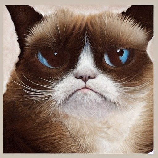 Grumpy cat 2 - AI Generated Artwork - NightCafe Creator