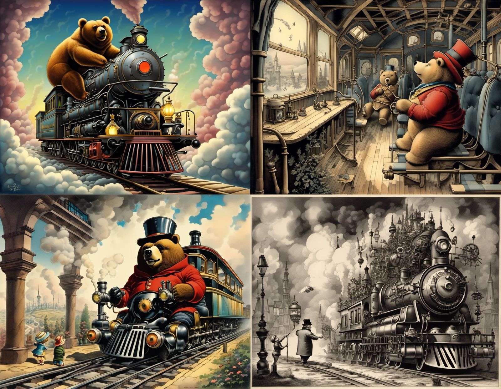 "Reach for the steam Bear, Reach for the whistle Go where the rail may ...