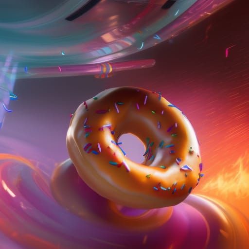Donut rain - AI Generated Artwork - NightCafe Creator