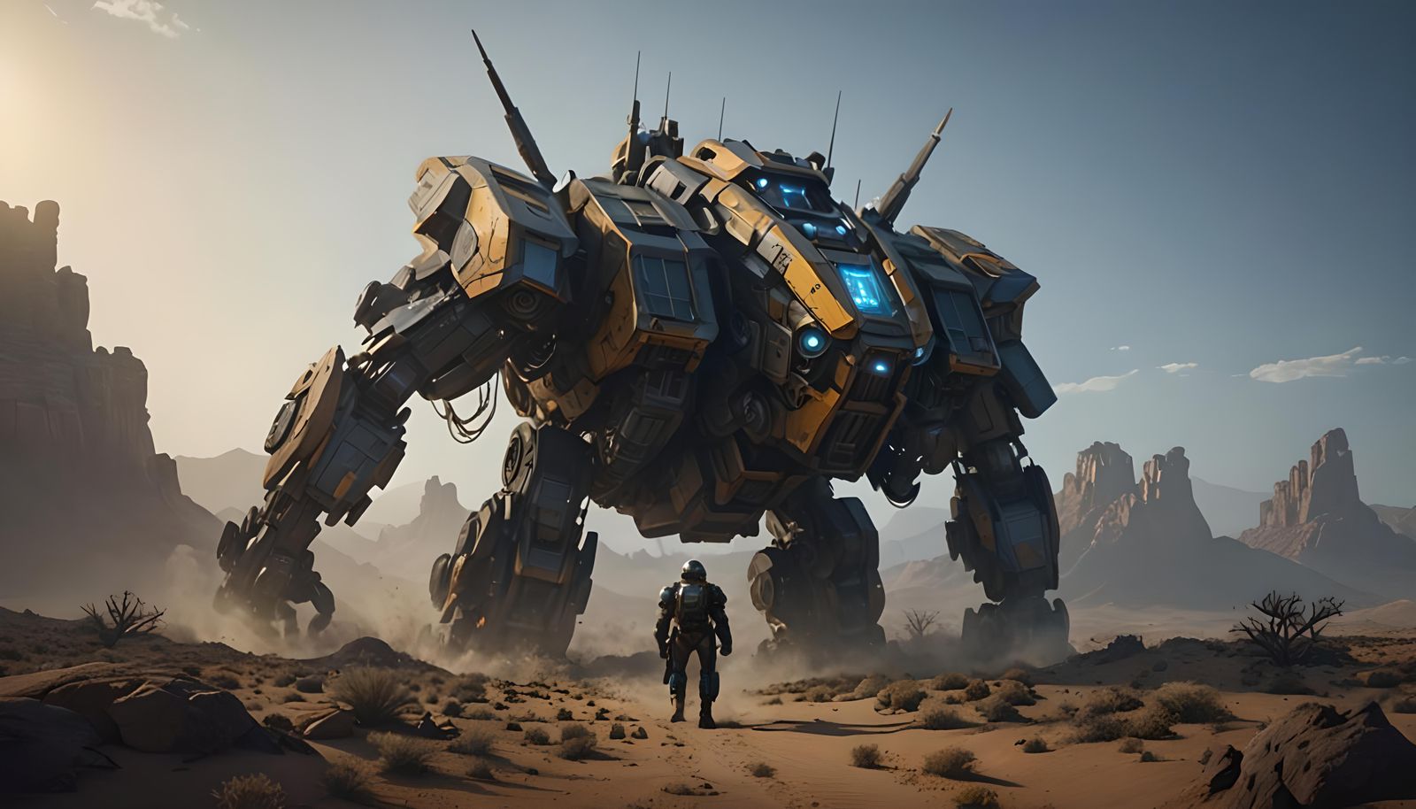 Mechatron - Desert Skies Explorer 2 - AI Generated Artwork - NightCafe Creator