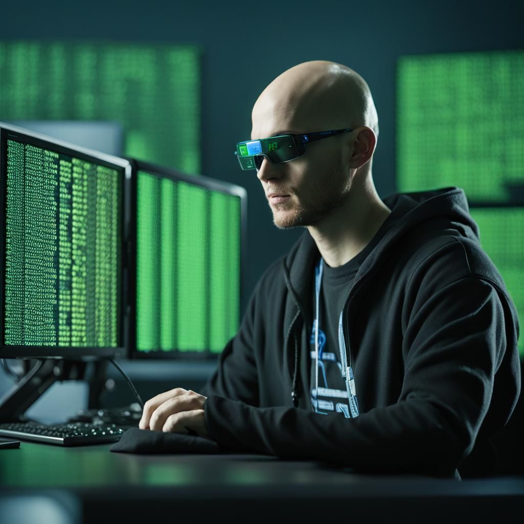 Matrix Hacker - AI Generated Artwork - NightCafe Creator