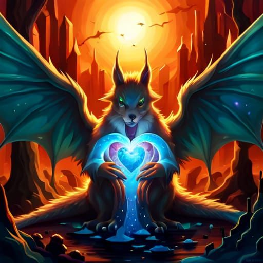 demon squirrel calling forth an icy heart 2 - AI Generated Artwork ...