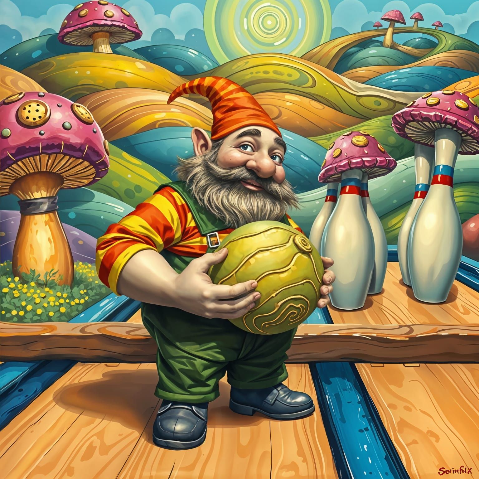 Dwarf Bowling With Cabbage - Dwarf Bowling With Cabbage