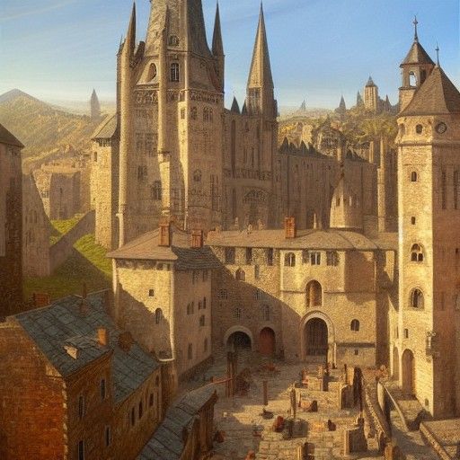 Medieval City - AI Generated Artwork - NightCafe Creator