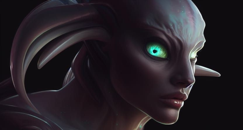 Female Alien portrait - AI Generated Artwork - NightCafe Creator