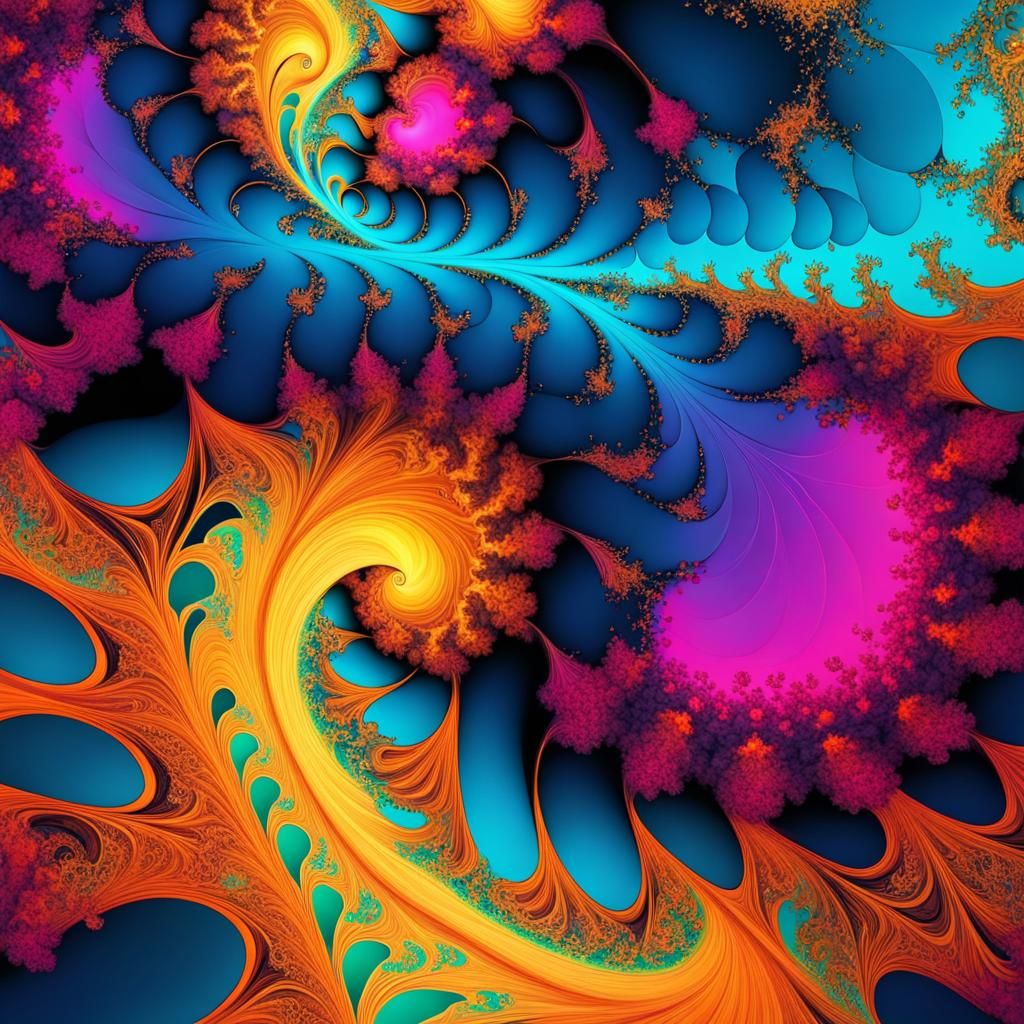 Fractal swirls - AI Generated Artwork - NightCafe Creator