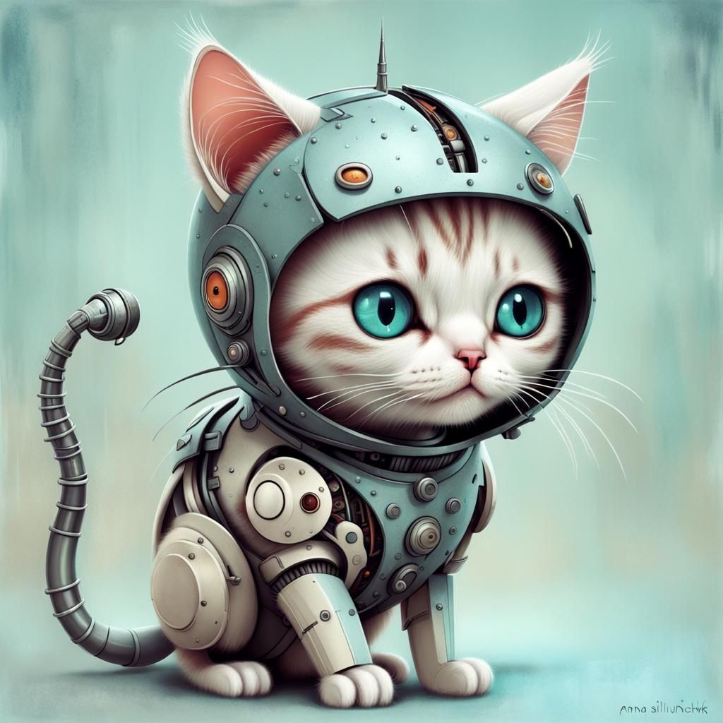 adorable cyborg kitty | adorable creature : Adorable whimsical ...