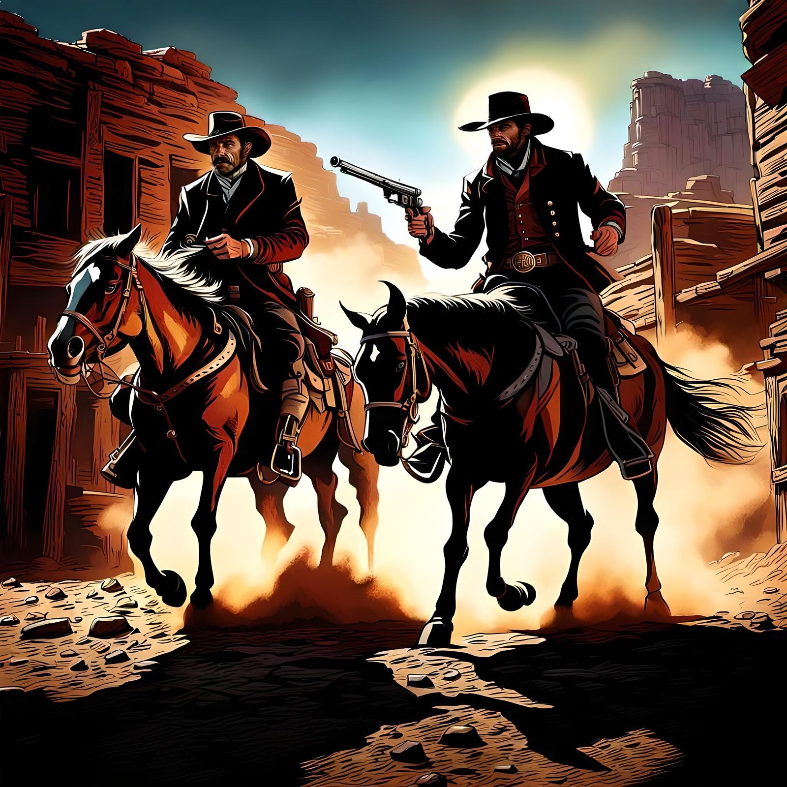 retro vintage photorealistic Dramatic illustration depicting intense ...