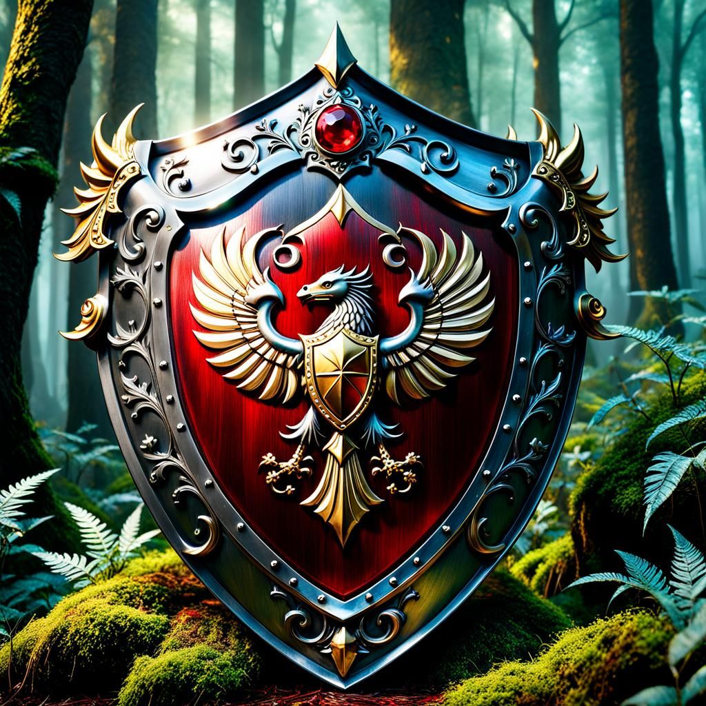 A medieval Eagle shield - AI Generated Artwork - NightCafe Creator
