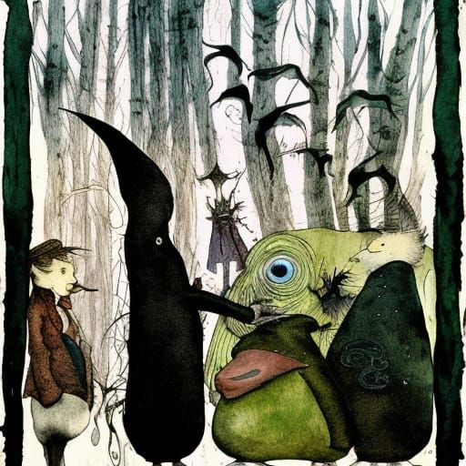 Cryptid Party - AI Generated Artwork - NightCafe Creator