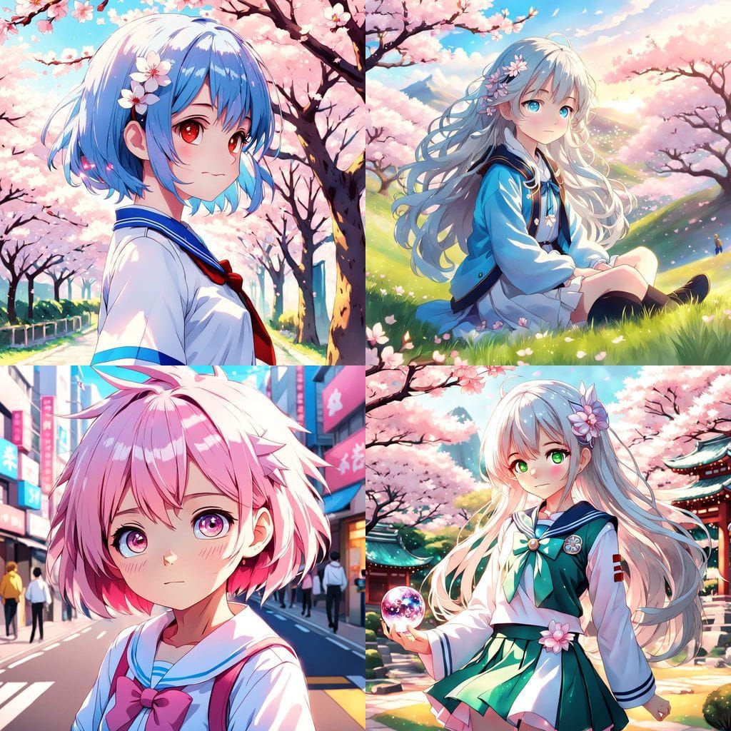 create a waifu - Waifu Anime Idol in Vibrant Manga Style