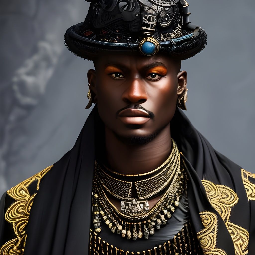 A Black African Obsidian & Damascus Lucky jackpot green Fiction ...