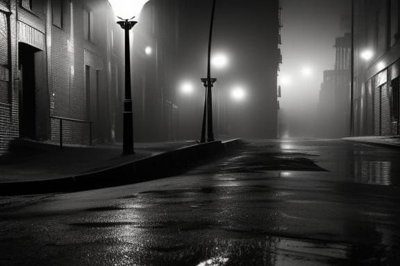 film noir night - AI Generated Artwork - NightCafe Creator