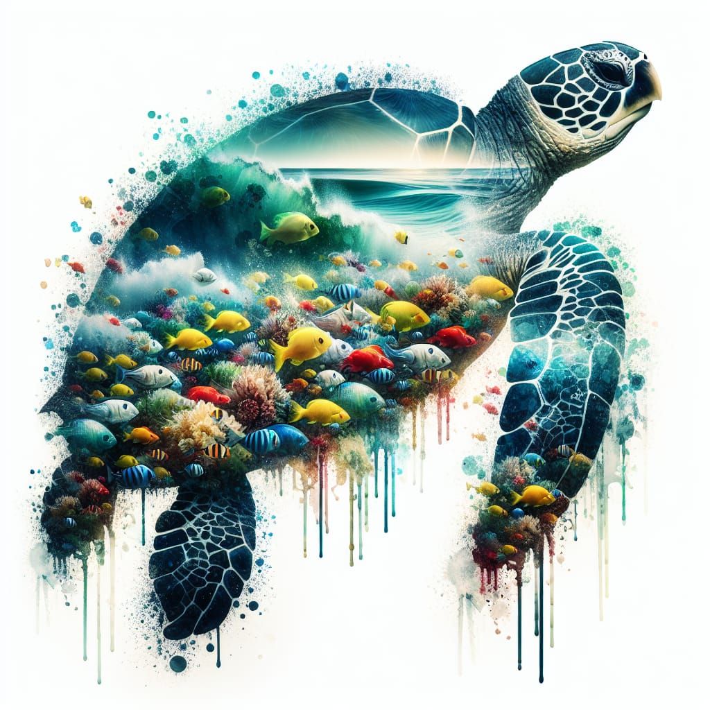 Turtle reef - AI Generated Artwork - NightCafe Creator