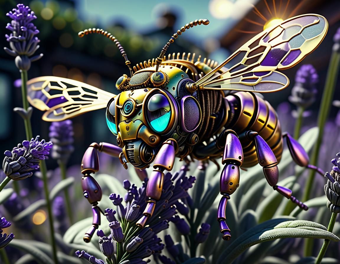 cyber bee - AI Generated Artwork - NightCafe Creator