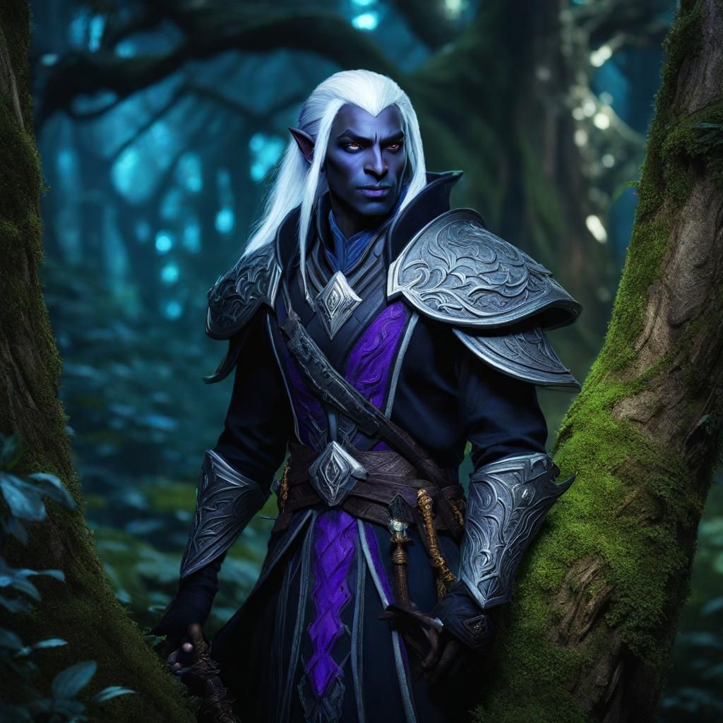 A male drow warlock in the forest - AI Generated Artwork - NightCafe ...