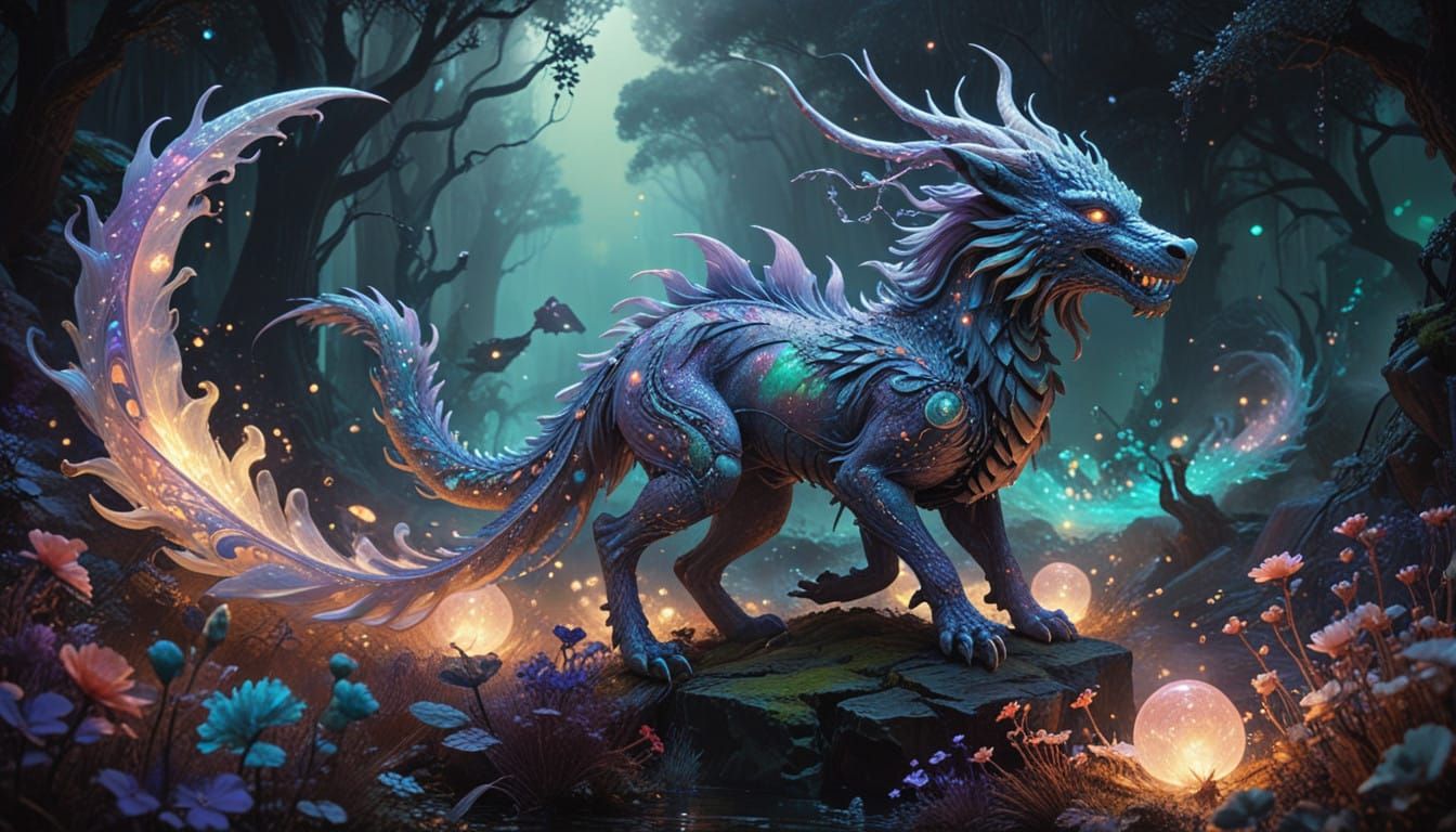 In a boundless, hyper-realistic hellscape, a gathering of mythical ...