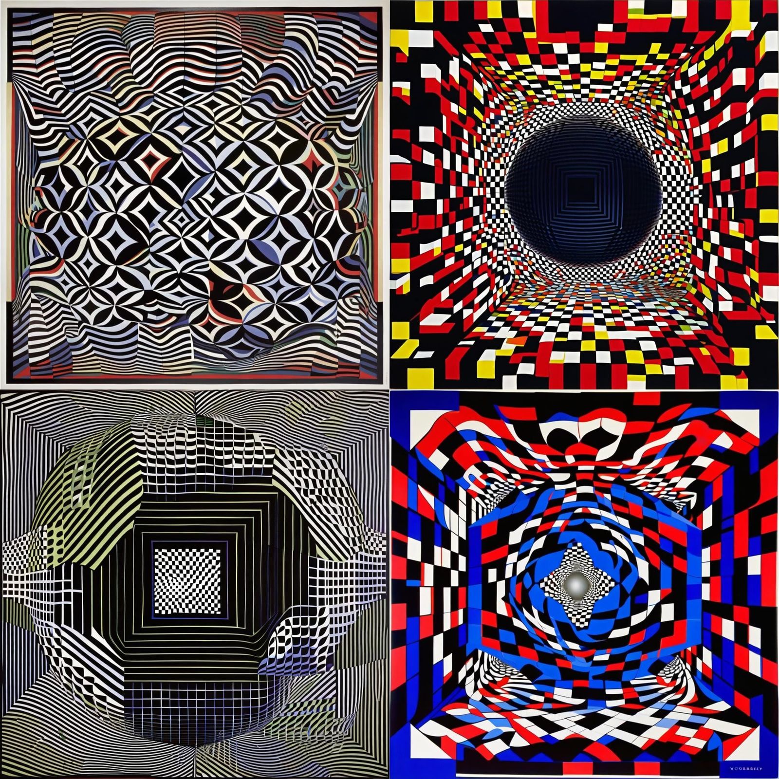 Artist Studies 1101 : by Victor Vasarely - AI Generated Artwork - NightCafe Creator
