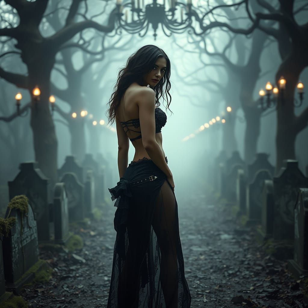 Gothic Supermodel Struts Dark, Victorian-Inspired ... - AI Art