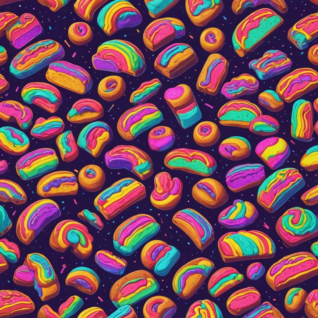 Rainbow Bread - AI Generated Artwork - NightCafe Creator