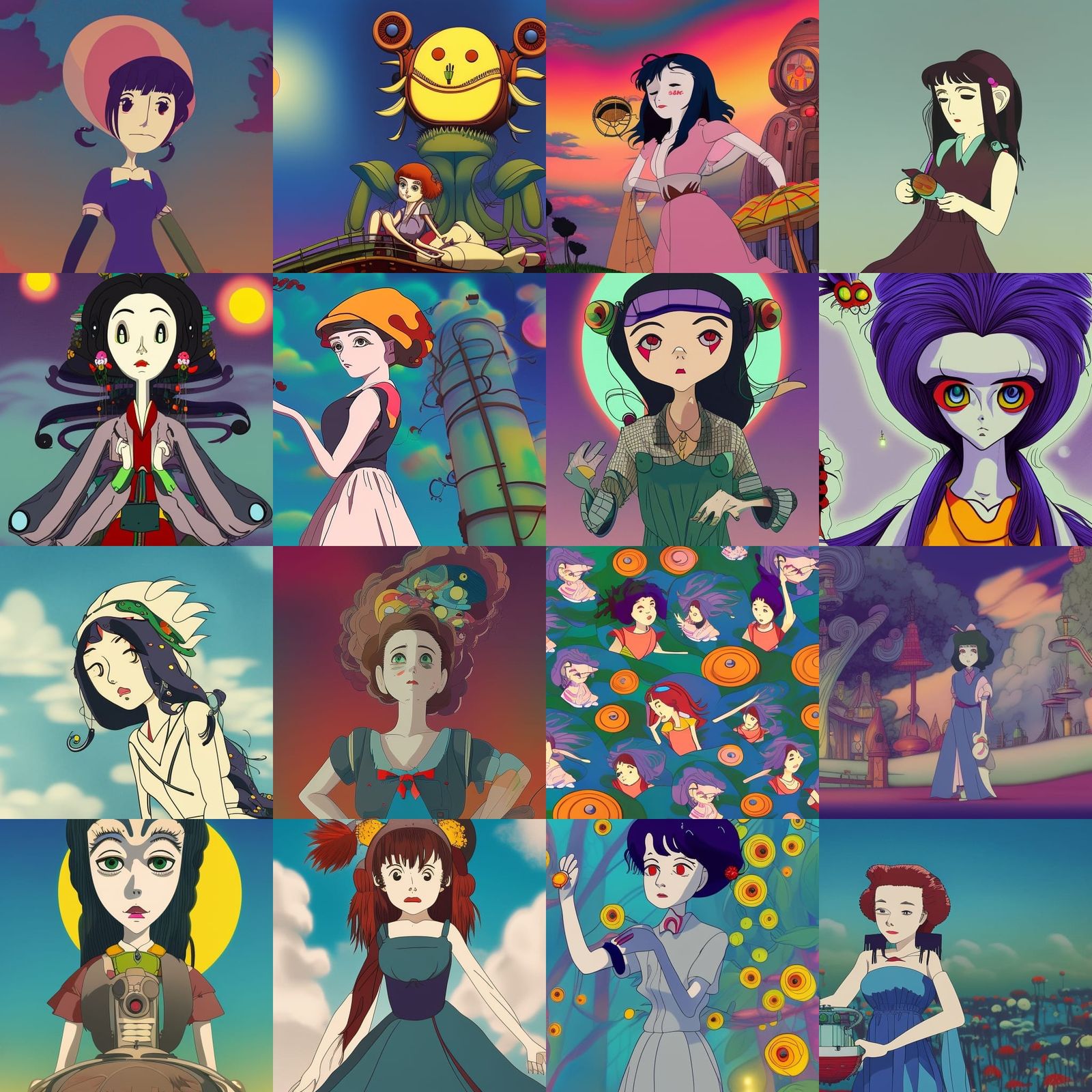 She's as beautiful as sundrop Studio Ghibli Tim Burton futurism folk ...