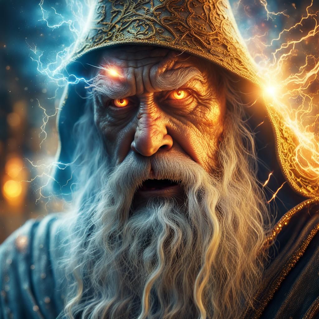 Award-winning masterpiece movie poster hyper closeup of intense ...