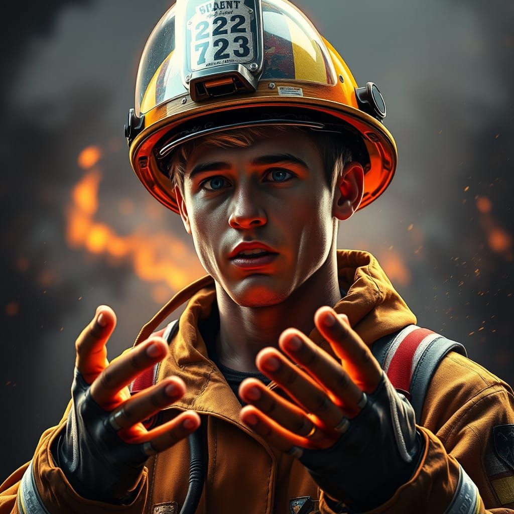 A 20-year-old Australian firefighter sharing a story of his first ...