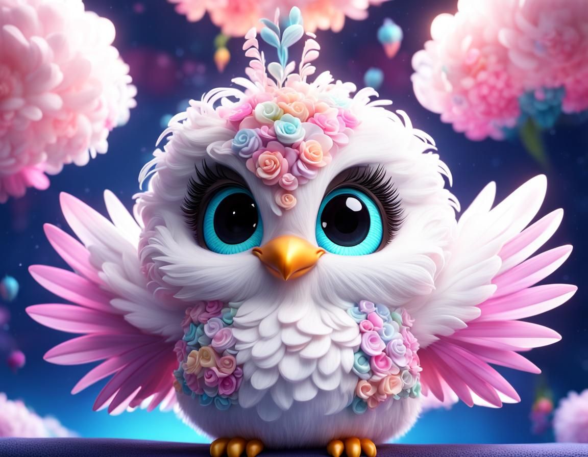 Chibi fluffy hummingbird - AI Generated Artwork - NightCafe Creator