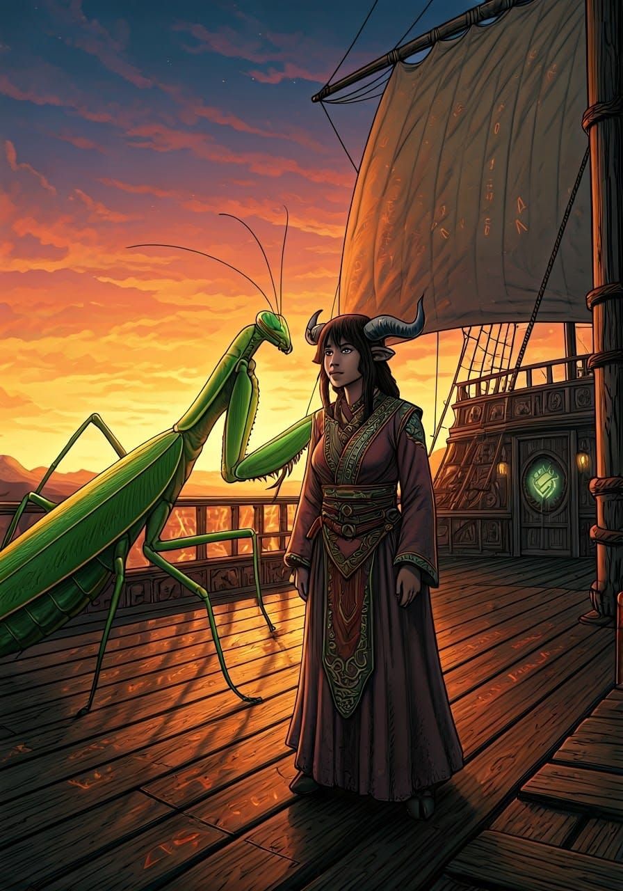 Aetheria RPG art: Chattoo and Yerman