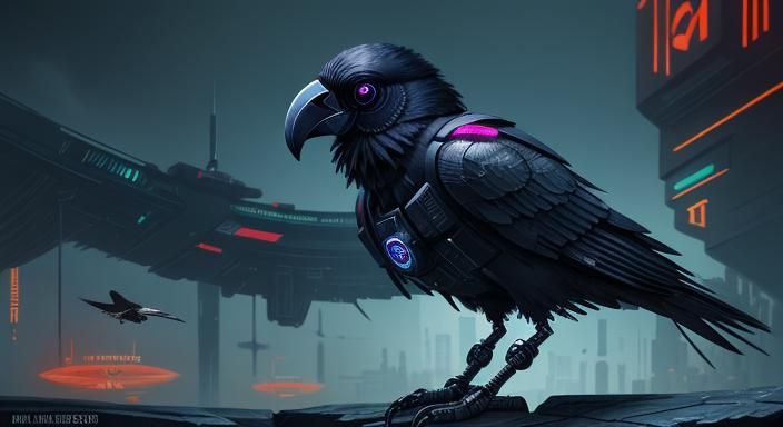 raven cyber punk #18 - AI Generated Artwork - NightCafe Creator