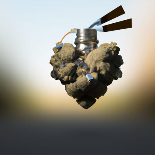 heart shaped hand grenade exploding in 3d, hd, 4k - AI Generated ...