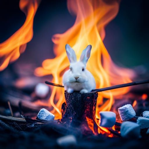 campfire rabbit - AI Generated Artwork - NightCafe Creator